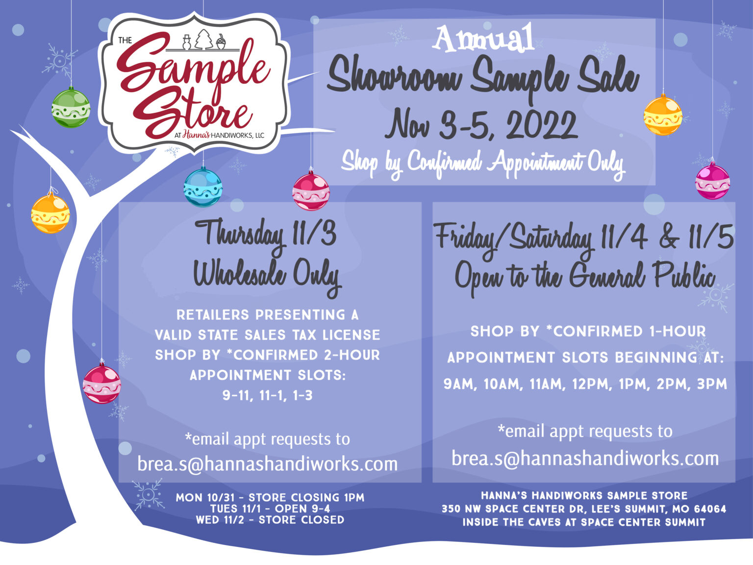 2022 Showroom Sample Sale Announced - Hanna's Handiworks Blog