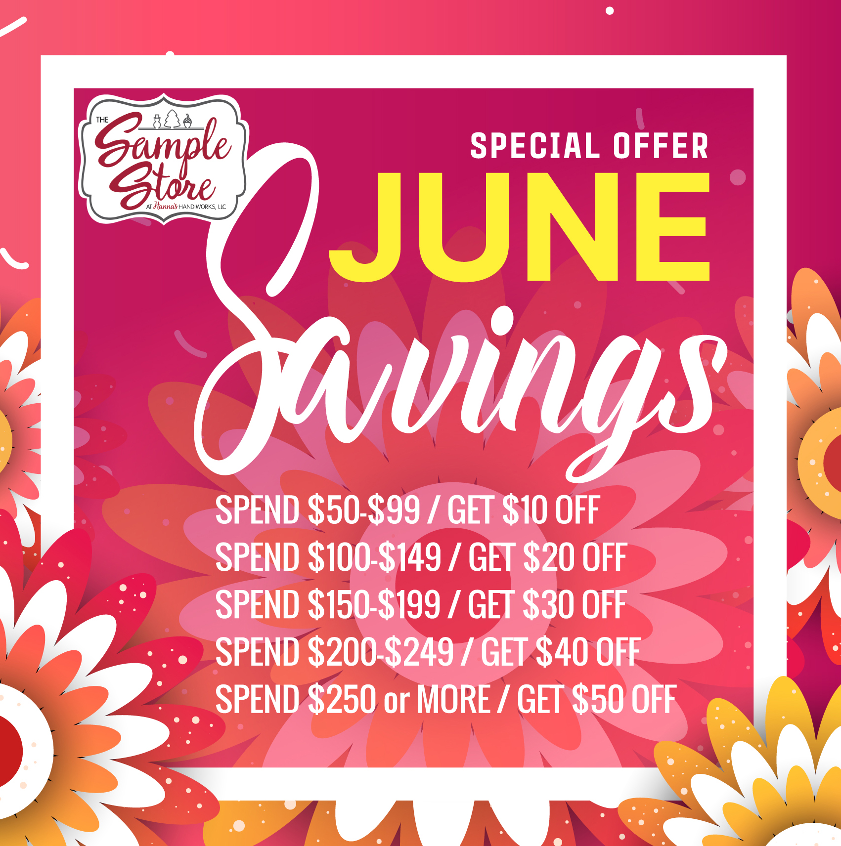 June Sample Store Savings Offer - Hanna's Handiworks Blog