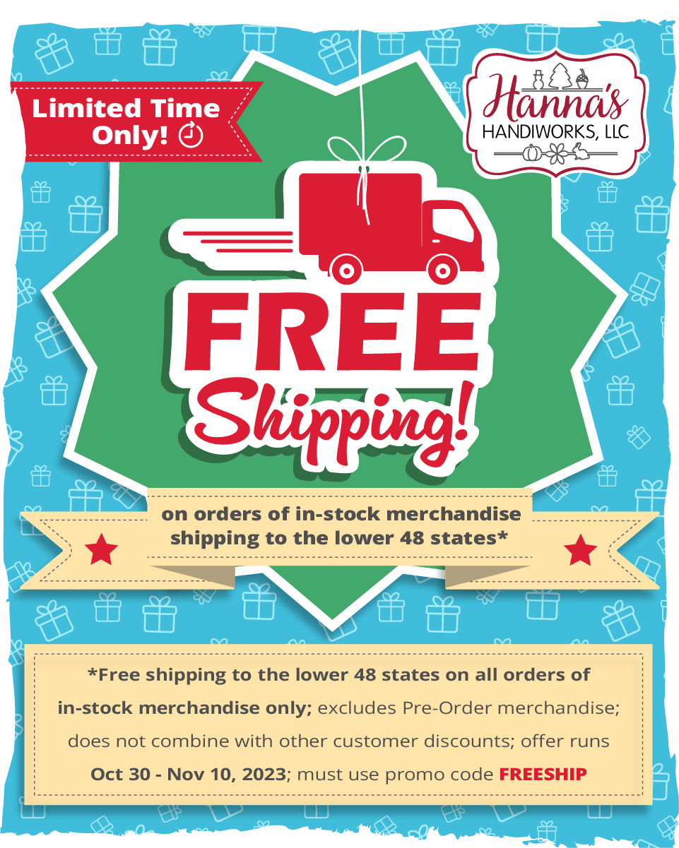 Free Shipping Offer - Limited Time Only - Hanna's Handiworks Blog