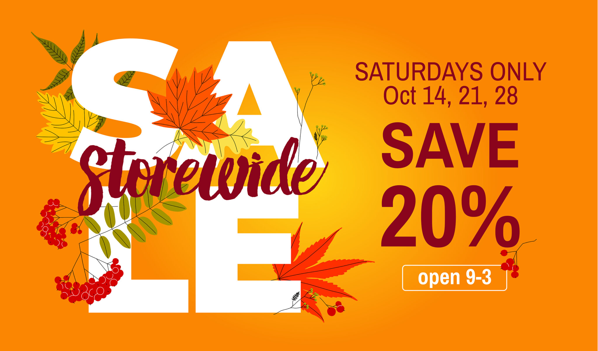 Sample Store Storewide Saturday Sales in October - Hanna's Handiworks Blog