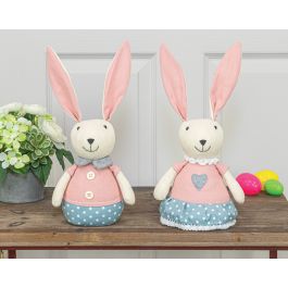 Blue Heart Bunny Sitter 2 Asst | Hanna's Handiworks