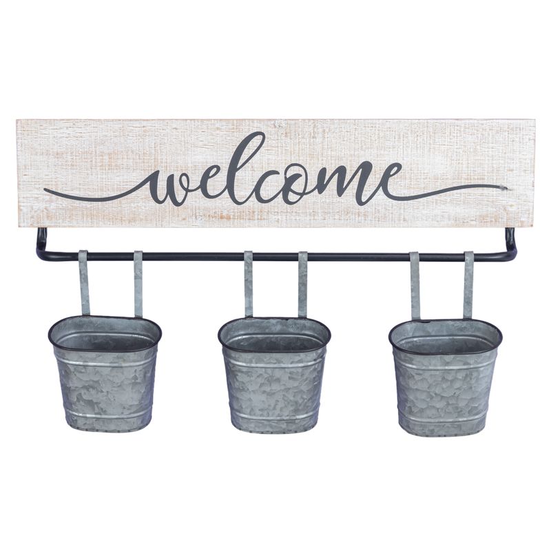 Hanging Pail Welcome Planter | Hanna's Handiworks