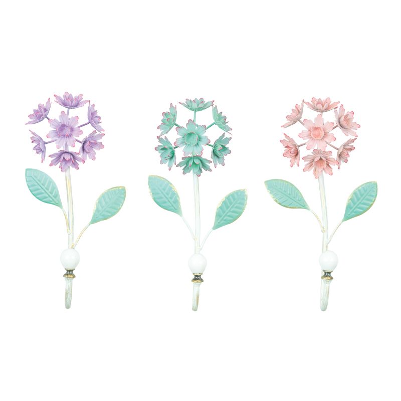 Metal Flower Hook 3 Asst | Hanna's Handiworks
