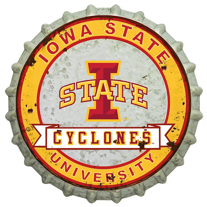 Iowa State Distressed Bottle Cap Sign | Hanna's Handiworks