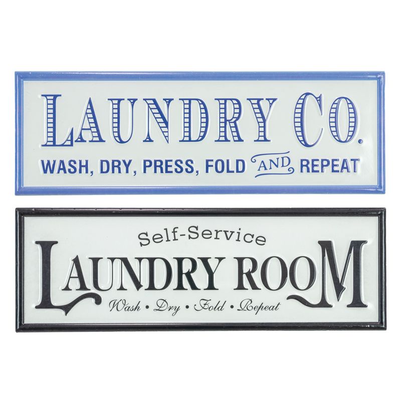 Self Serve Laundry Metal Sign 2 Asst | Hanna's Handiworks