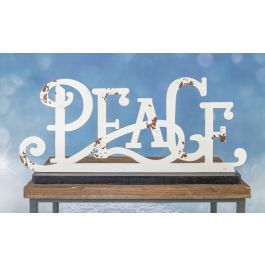 Rustic White Peace Tabletop | Hanna's Handiworks
