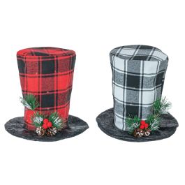 Plaid Top Hat with Lights 2 Asst | Hanna's Handiworks