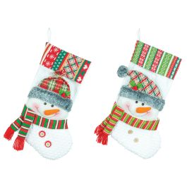 Snazzy Snowman Stocking 2 Asst | Hanna's Handiworks