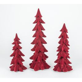 Fuzzy Red Tree 3 Piece Set | Hanna's Handiworks