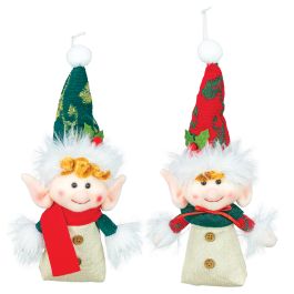 Emerald Ruby Elf Ornament 2 Asst | Hanna's Handiworks
