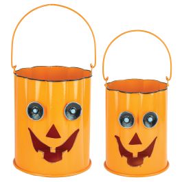 Pail Cut Out Jack o Lantern 2 Piece Set | Hanna's Handiworks