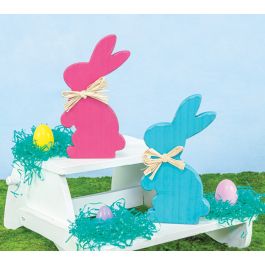 Wooden Bunny Tabletop 2 Asst | Hanna's Handiworks