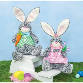 Grey Spring Bunny Sitter 2 Asst | Hanna's Handiworks