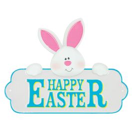 Happy Easter Bunny Metal Sign | Hanna's Handiworks