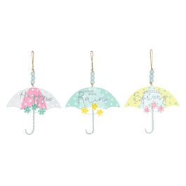 Metal Spring Umbrella Ornaments 3 Asst | Hanna's Handiworks