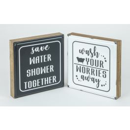 Shower Wash Tabletop Sign 2 Asst | Hanna's Handiworks