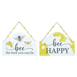 Bee Happy Hanging Sign 2 Asst | Hanna's Handiworks
