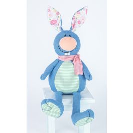 Blue Bucktooth Bunny Sitter | Hanna's Handiworks