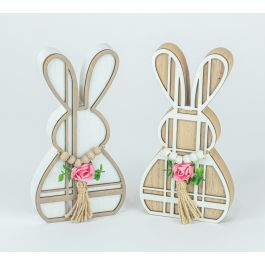 Plaid Cutout Bunny Tabletop 2 Asst | Hanna's Handiworks