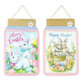 Happy Easter Mason Jar Hanger with LED | Hanna's Handiworks