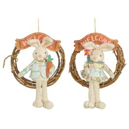 Easter Sunday Bunny Wreath 2 Asst. | Hanna's Handiworks