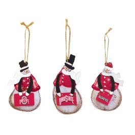 Ohio State Snowman Ornament 3 Asst | Hanna's Handiworks