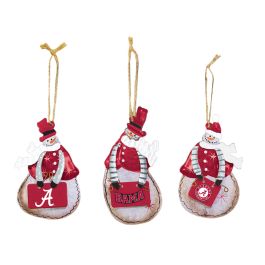 Alabama Snowman Ornament 3 Asst | Hanna's Handiworks