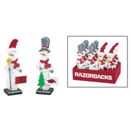 Arkansas Chunky Snowman Ornament 2 Asst | Hanna's Handiworks